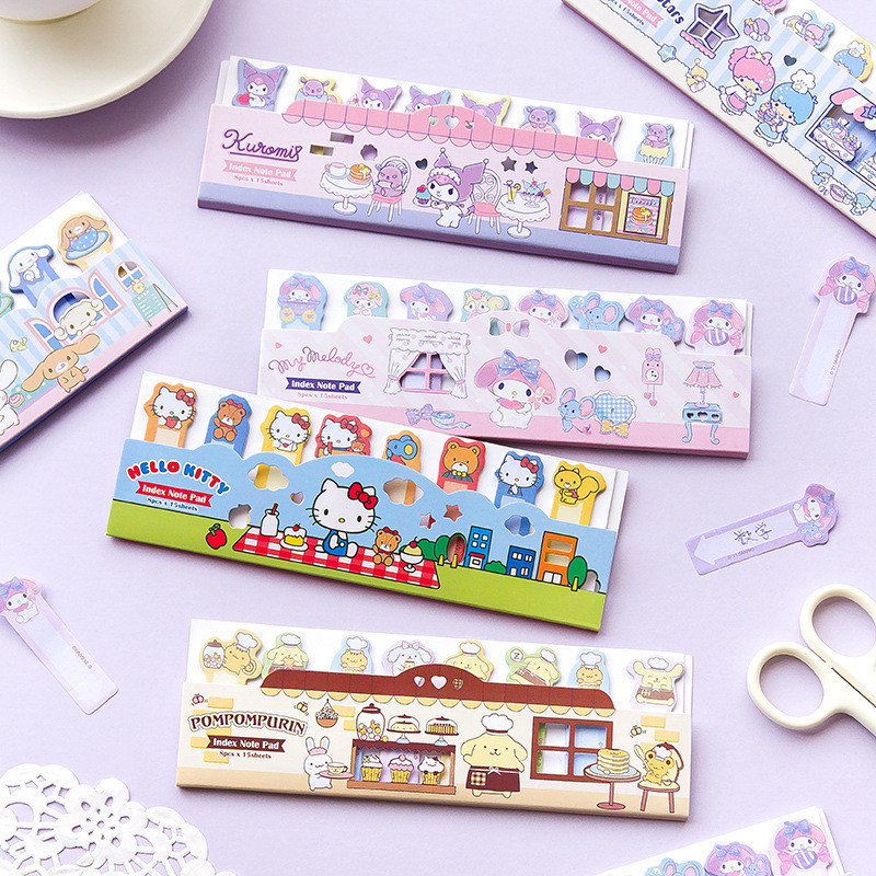 Creative Cartoon Sanrio Index Sticky Notes Classification Tags Cute N ...