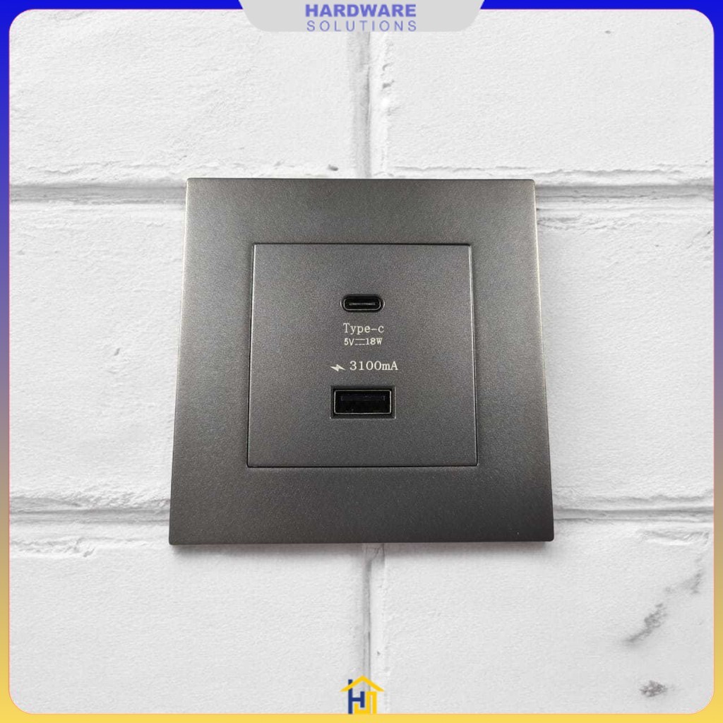 USB Type C Wall Socket Multi Port Wall Socket 5V/3.1A - E86 | Shopee ...
