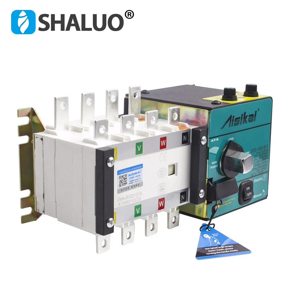 Original Aisikai 100A 4P ATS Dual Power Automatic Transfer Switch 220V ...