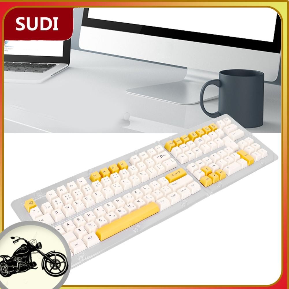Sudi 123keys Custom Keycaps Full Set PBT Mechanical Cartoon Bee Milk ...
