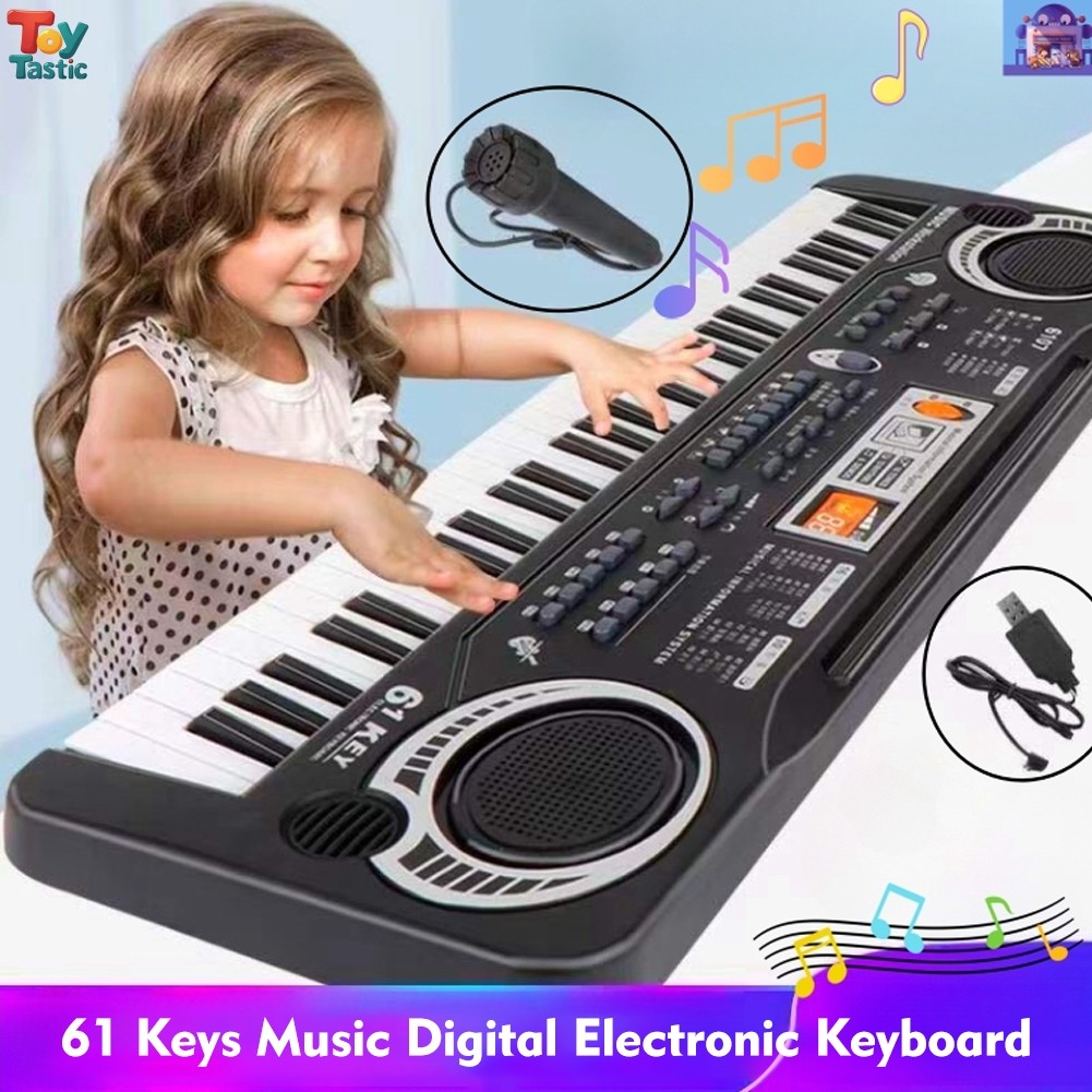 61 Keys Digital Electric Piano Keyboard Simple Style Instrument For ...