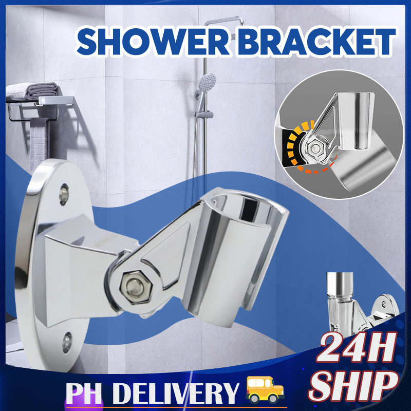 Shower Bracket Adjustable Shower Head Bracket Perforated Universal ...