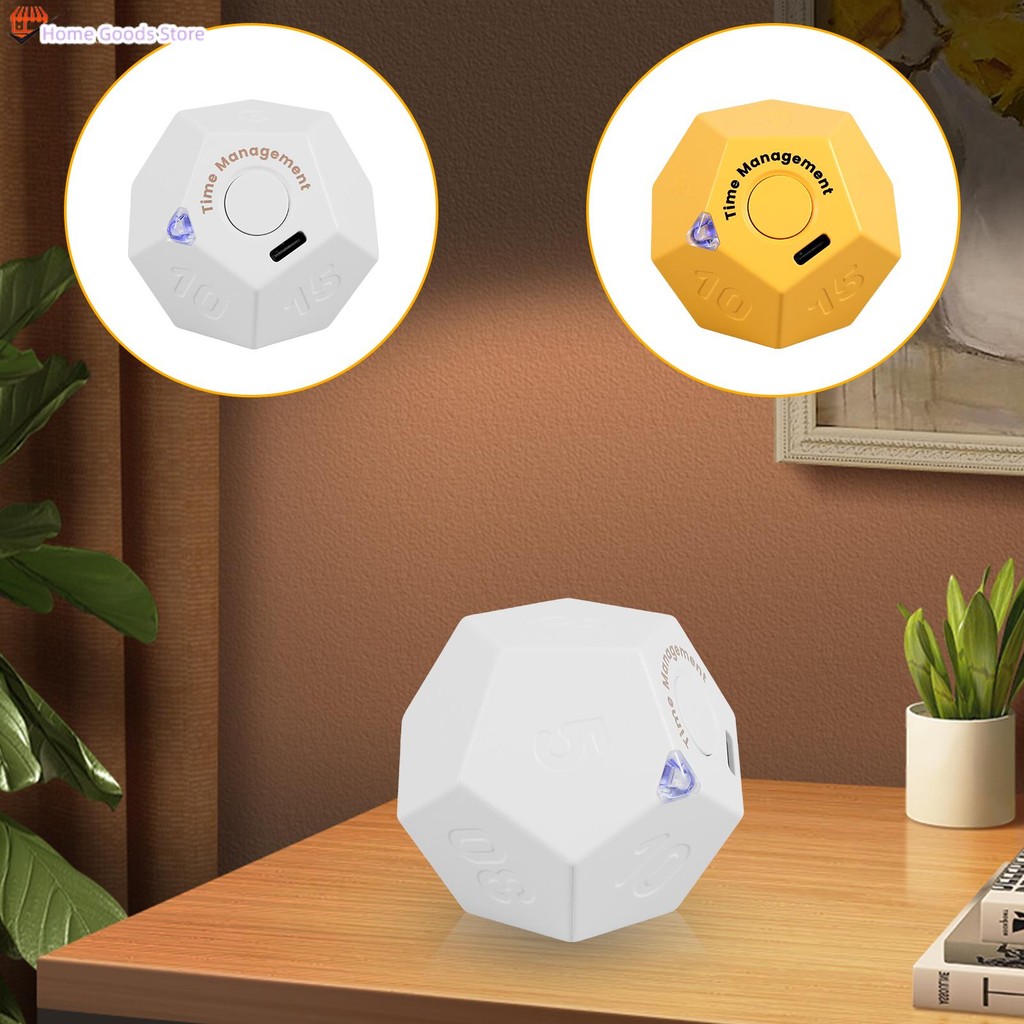 Cube Timer 450mah Rechargeable Mini Time Management Cube 2 Alarm Mode
