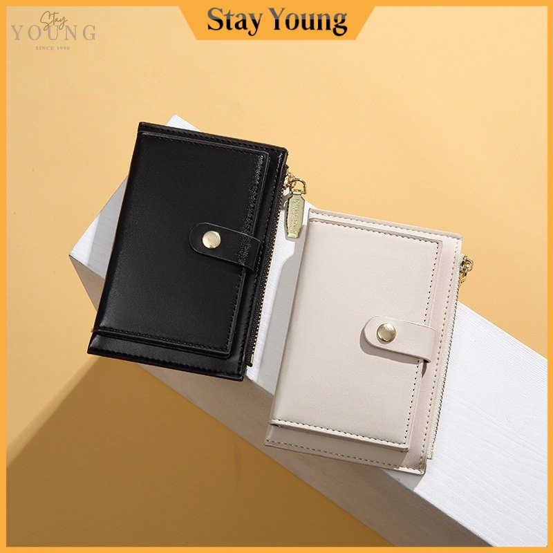 SY #6054 Card Holder Women Credit Card Case PU Female Zipper Mini Coin ...