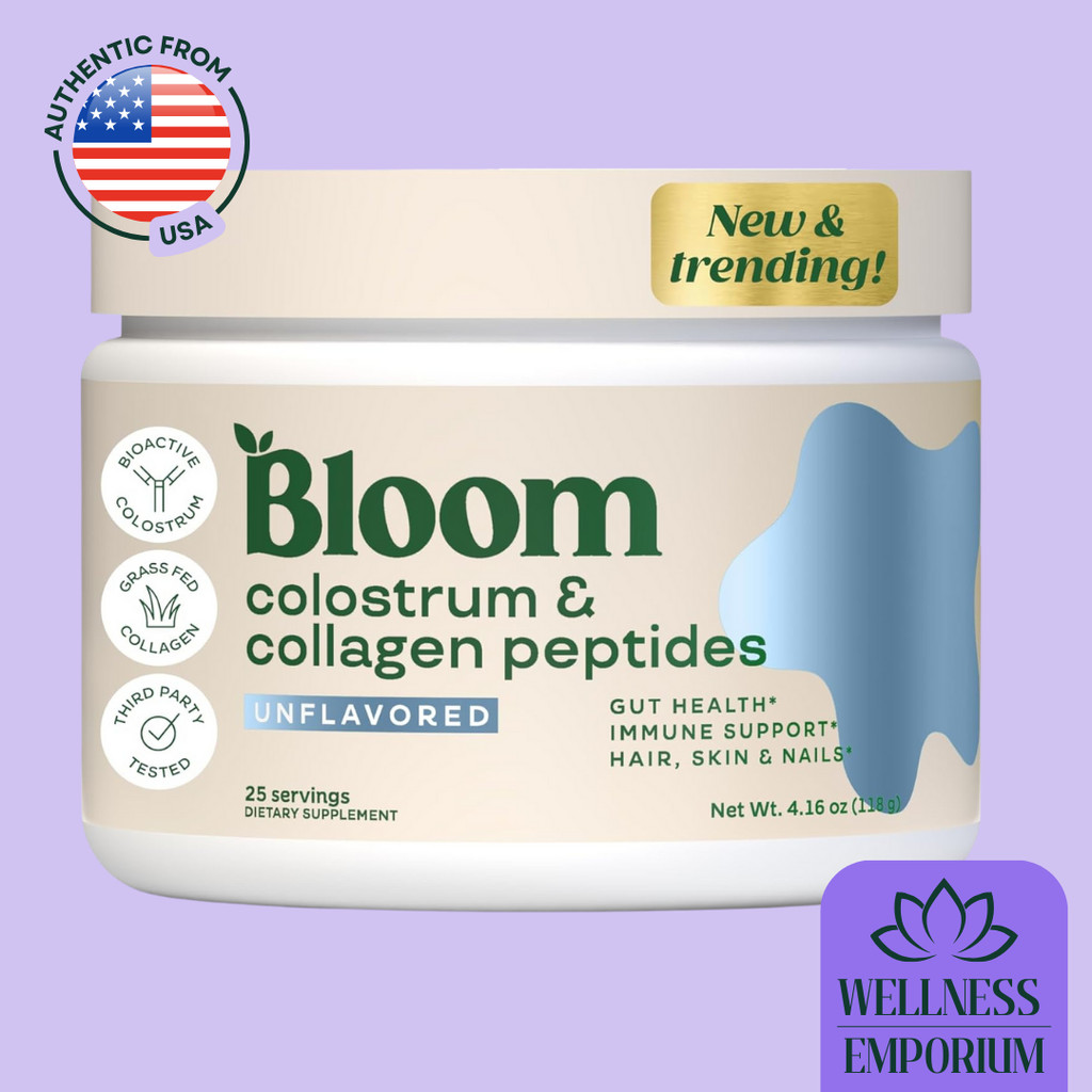 Bloom Colostrum and Collagen Peptides Unflavored 4.16 oz / 118g ...