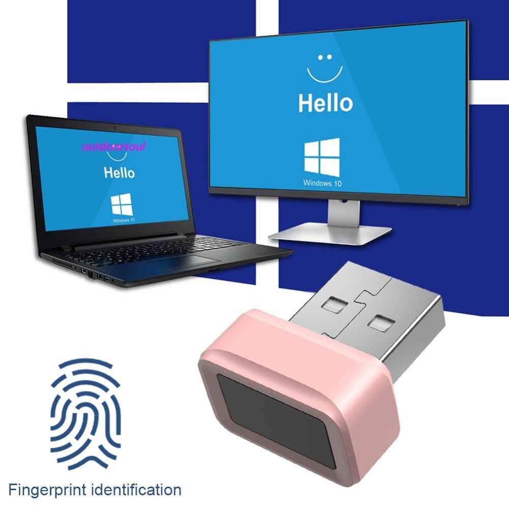USB Fingerprint Key Reader Biometric Mini Security Key Dongle Anti ...
