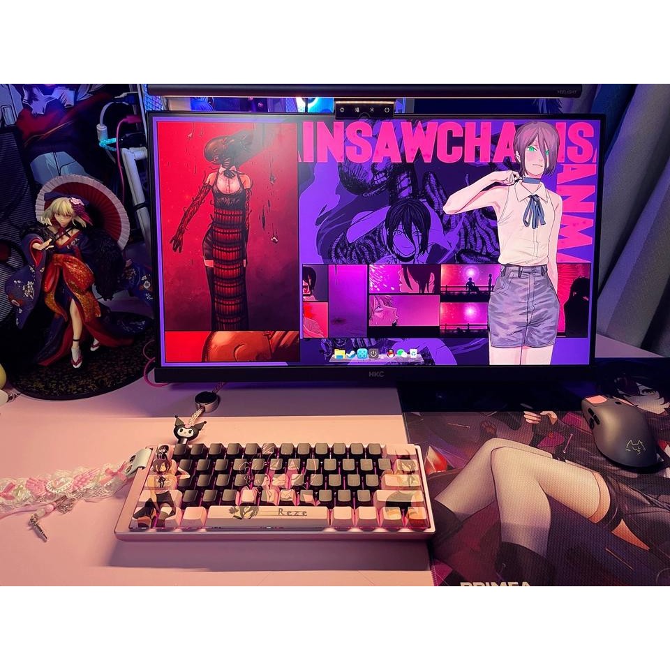 Reze Keycap Cherry Profile 70/105/118 Keys PBT Five-sided Dye ...