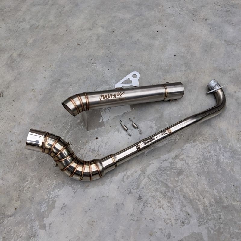 Newest AUN Open Spec pipe exhaust 51mm tube type for Wave 100 110 125 ...