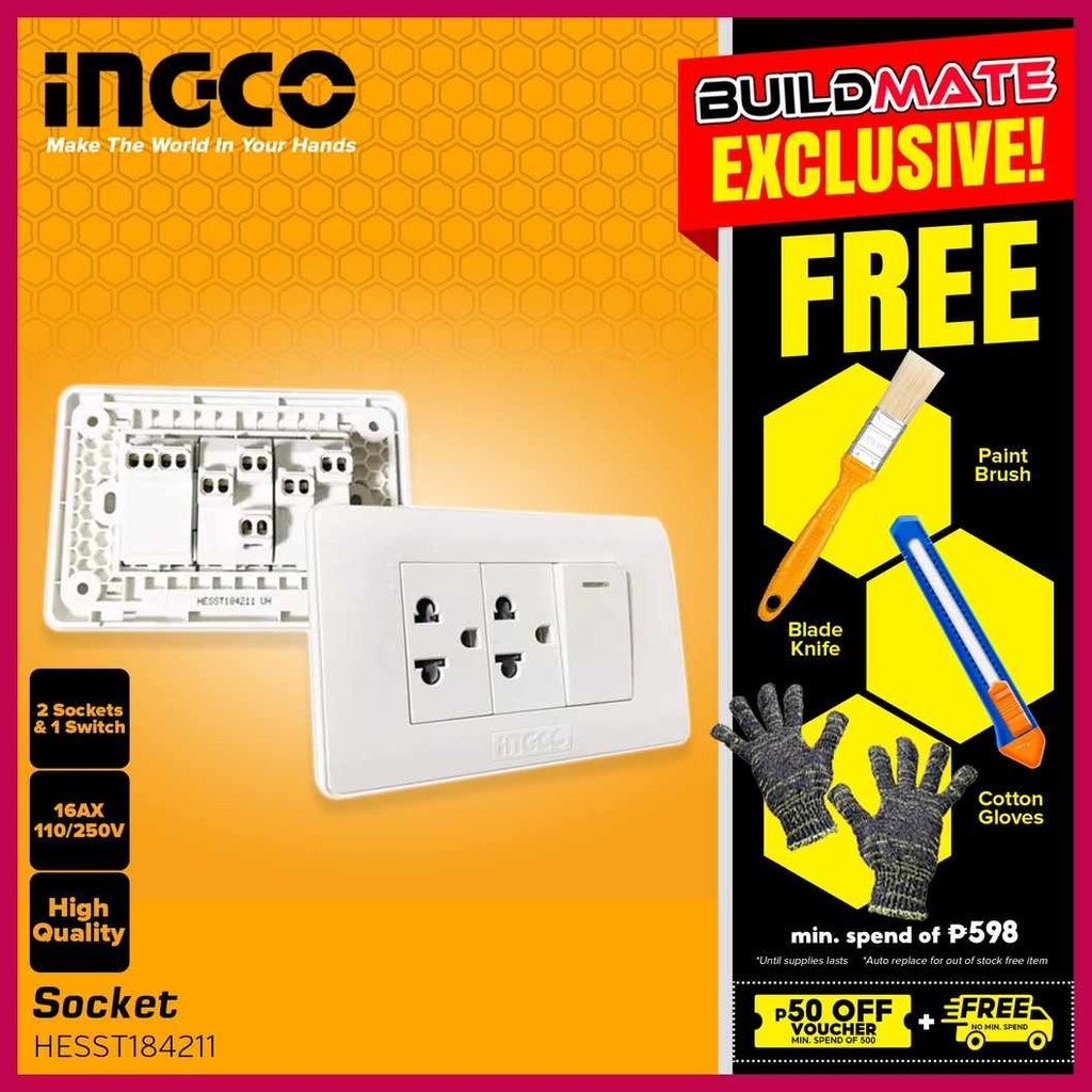 INGCO#W(Universal|le(Electric|IJ)Socket}hH)Outlet}Gh)1}ZZ)Gang}qw)with ...