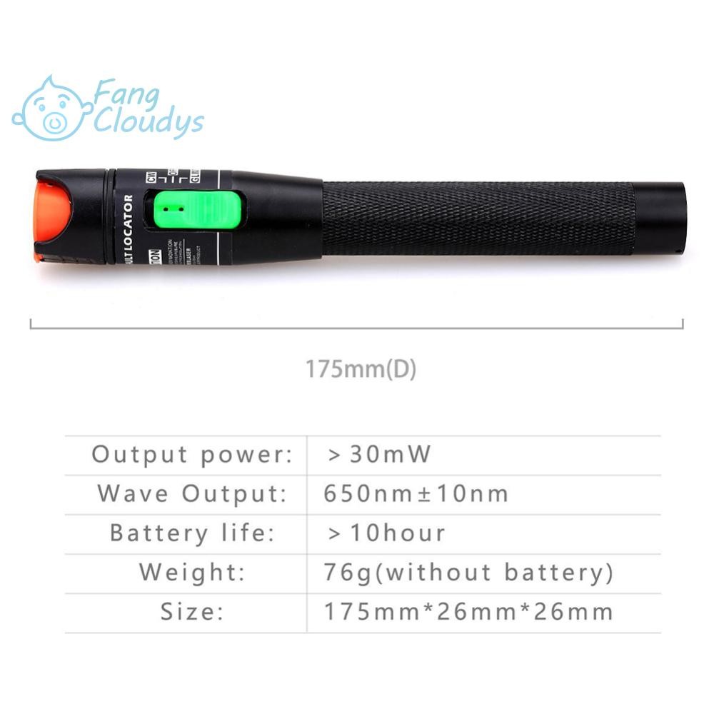 30mW 30km Visual Fault Locator Red Light Pen Red Laser Cable Tester ...