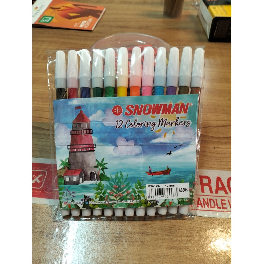 12 color smowman markers are suitable for coloring, sharp results and ...