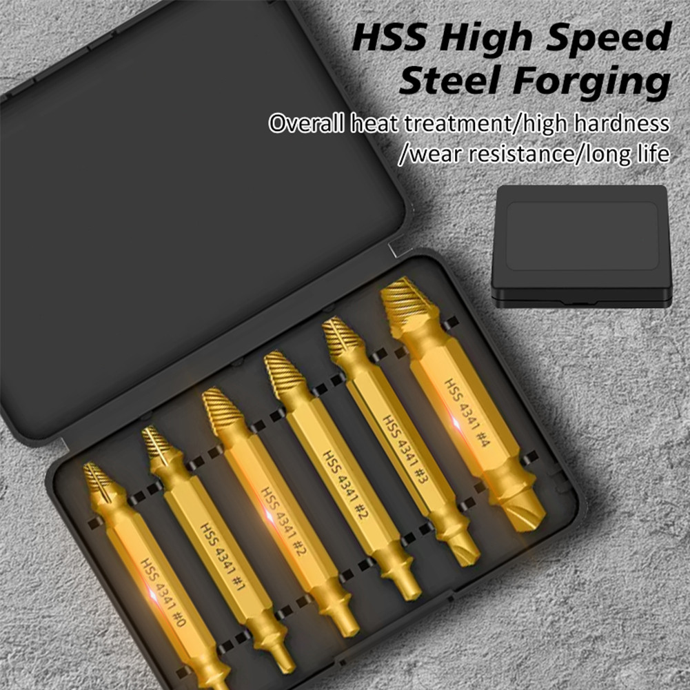 5Pcs Screw Extractor Broken Bolt Remover Take Broken Screw Set Bolt ...