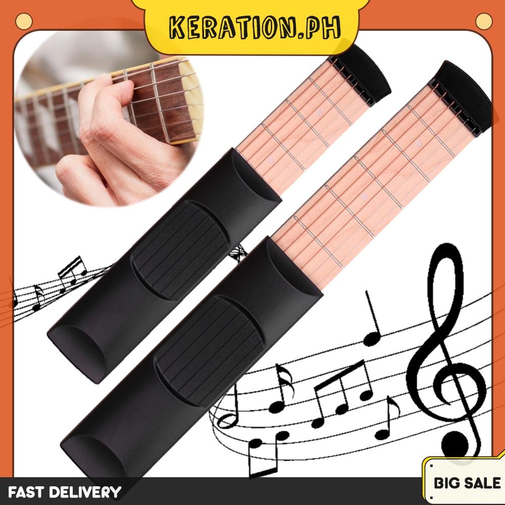 6 String 4/6 Fret Pocket Guitar Practice Neck Guitar Chord Trainer for ...