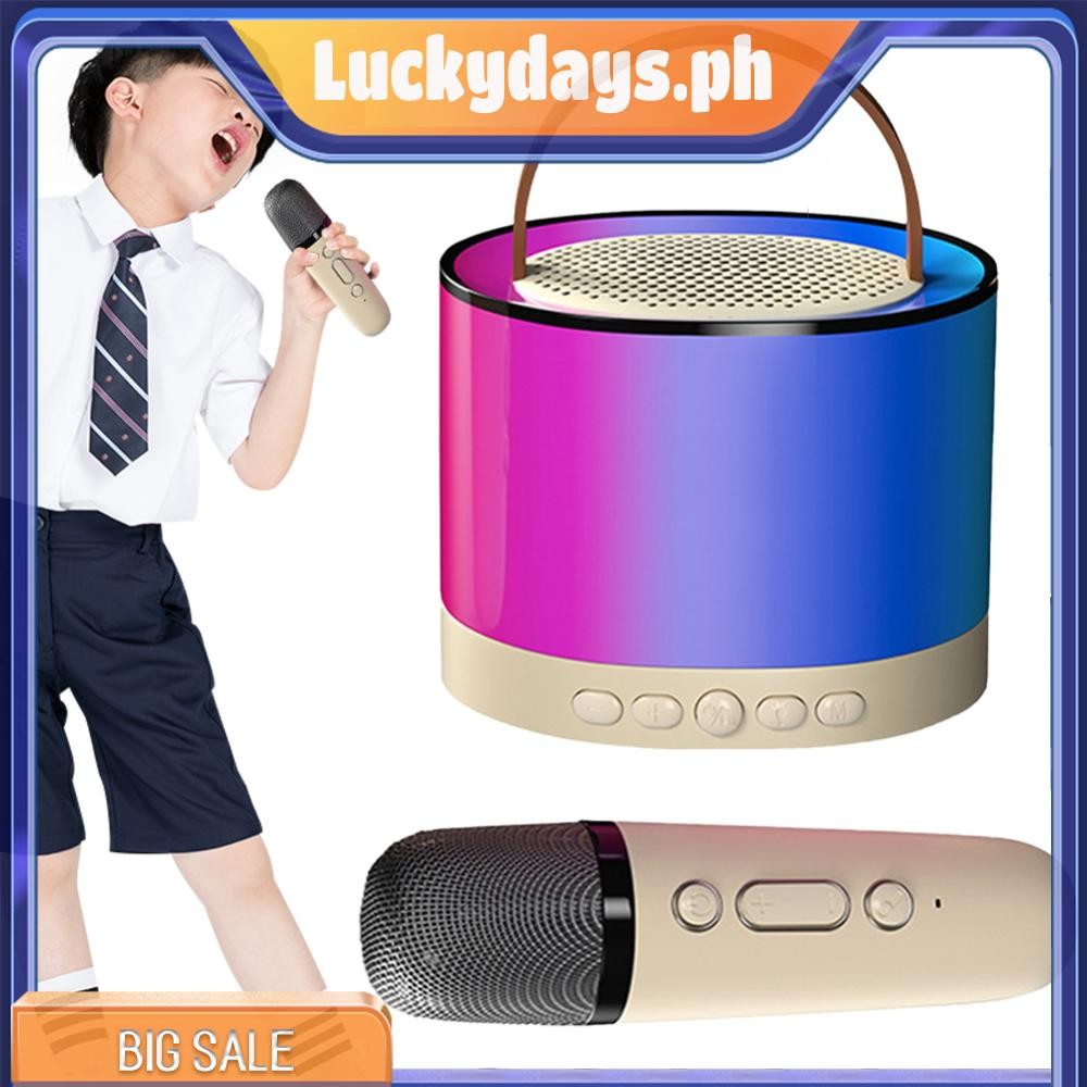 Bluetooth-Compatible 5.3 Karaoke Machine Toy with Wireless Mic Small ...