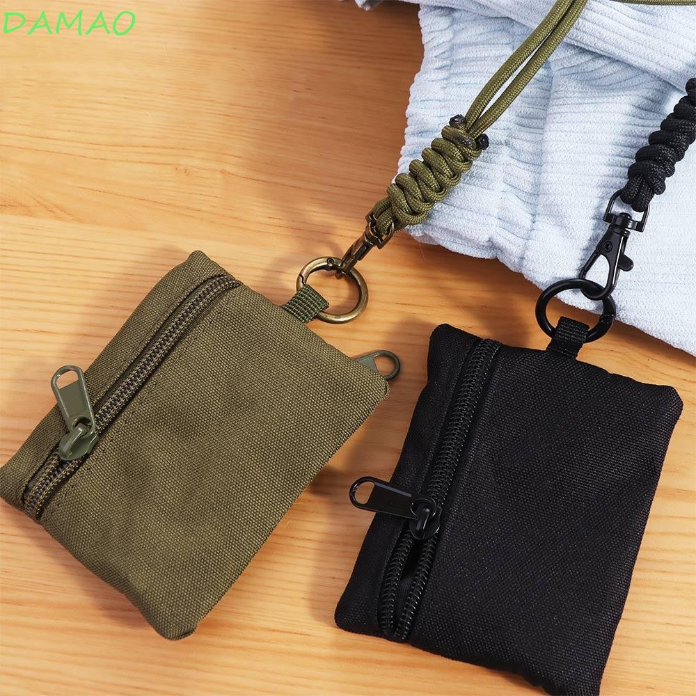 DAMAO Hanging Neck Coin Purse, Square Zipper Oxford Cloth Mini Wallet ...