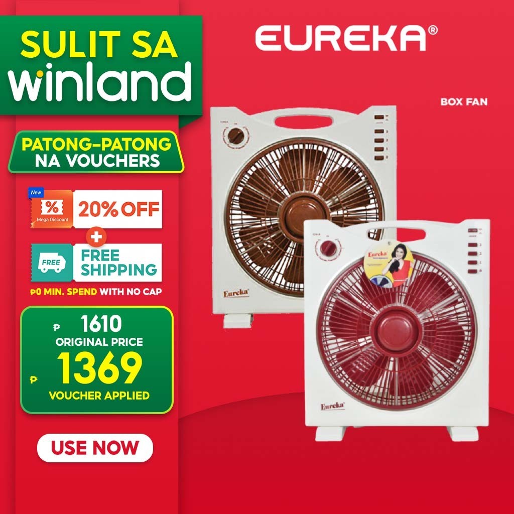 Eureka by Winland 12" Box Fan | Electric Fan 45w EBF-12 ECO | Shopee ...