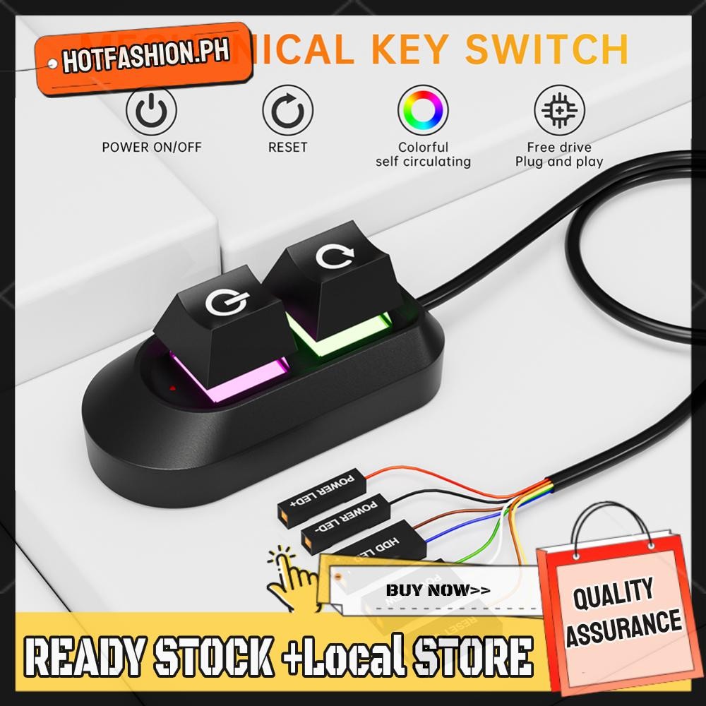 2M Desktop Computer Power Button Mechanical Key Restart Switch for PC ...
