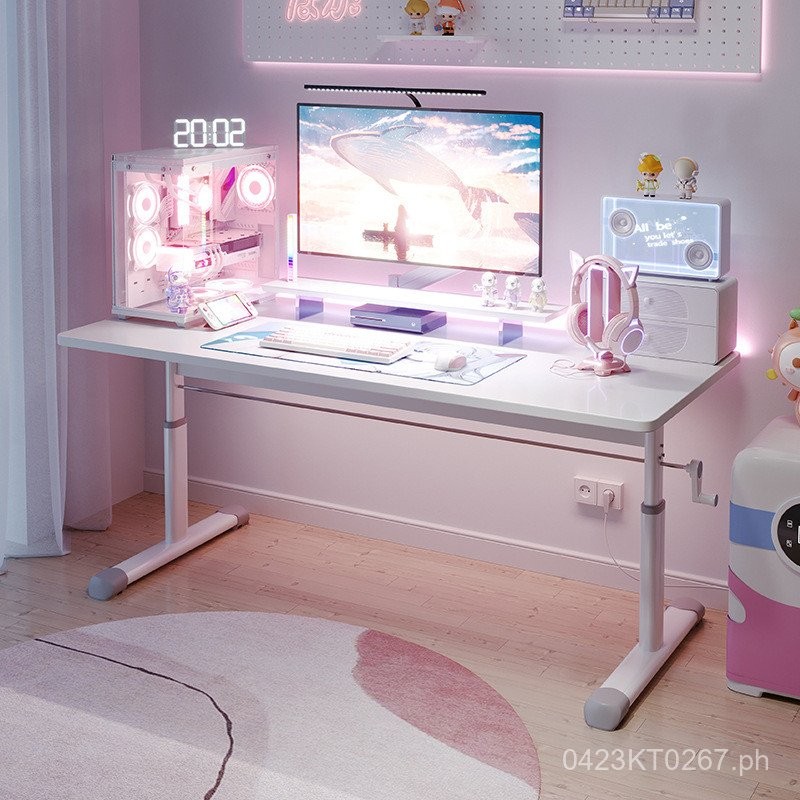 Desktop Computer Desk Table Gaming Desk Streamer Home Bedroom Gaming ...