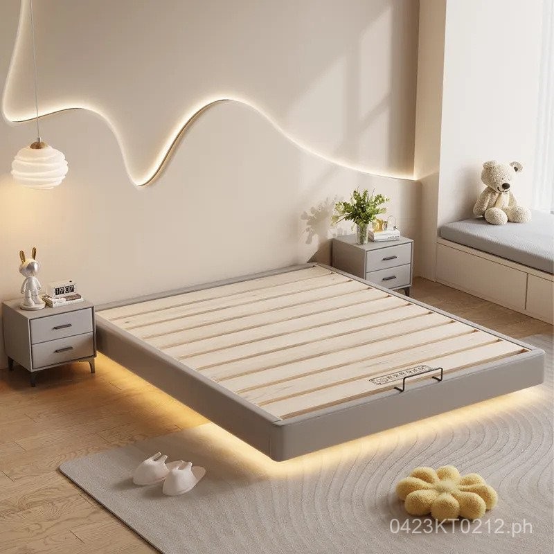 Tatami Bed Large Bed Small Apartment Solid Wood Bed Slatted Frame Bed ...