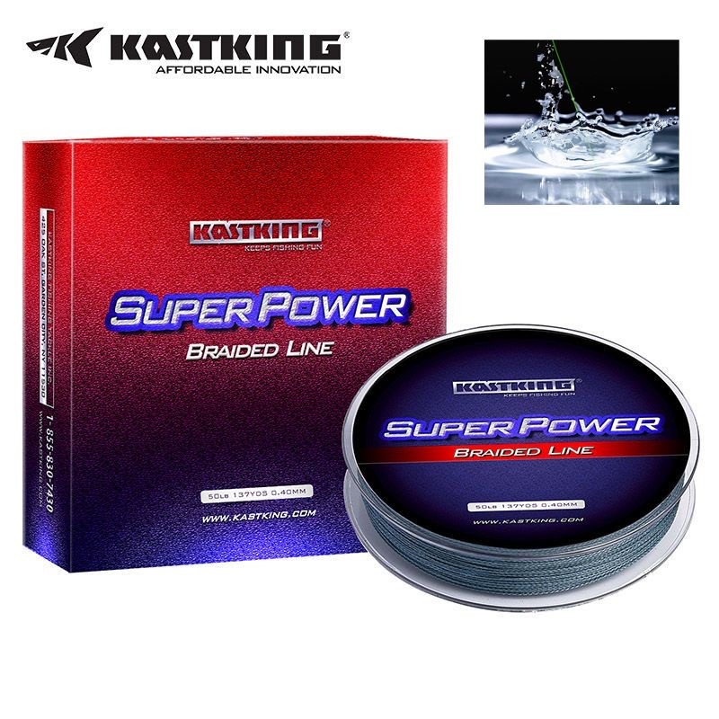 KastKing SuperPower 137m PE Braided Fishing Line 4 Strands 8LB/20LB ...