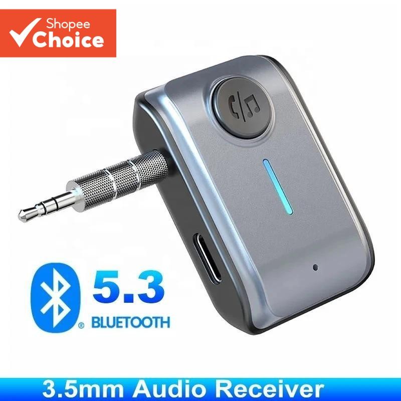 [Shopee Choice] Bluetooth 5.3 Receiver Wireless Audio Adapter 3.5mm AUX ...