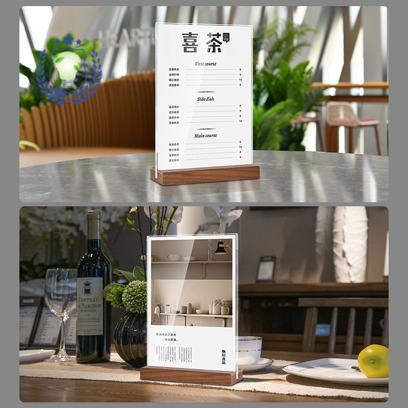 Acrylic Table Card Table Card Display Card Billboard A4 Price Tag ...