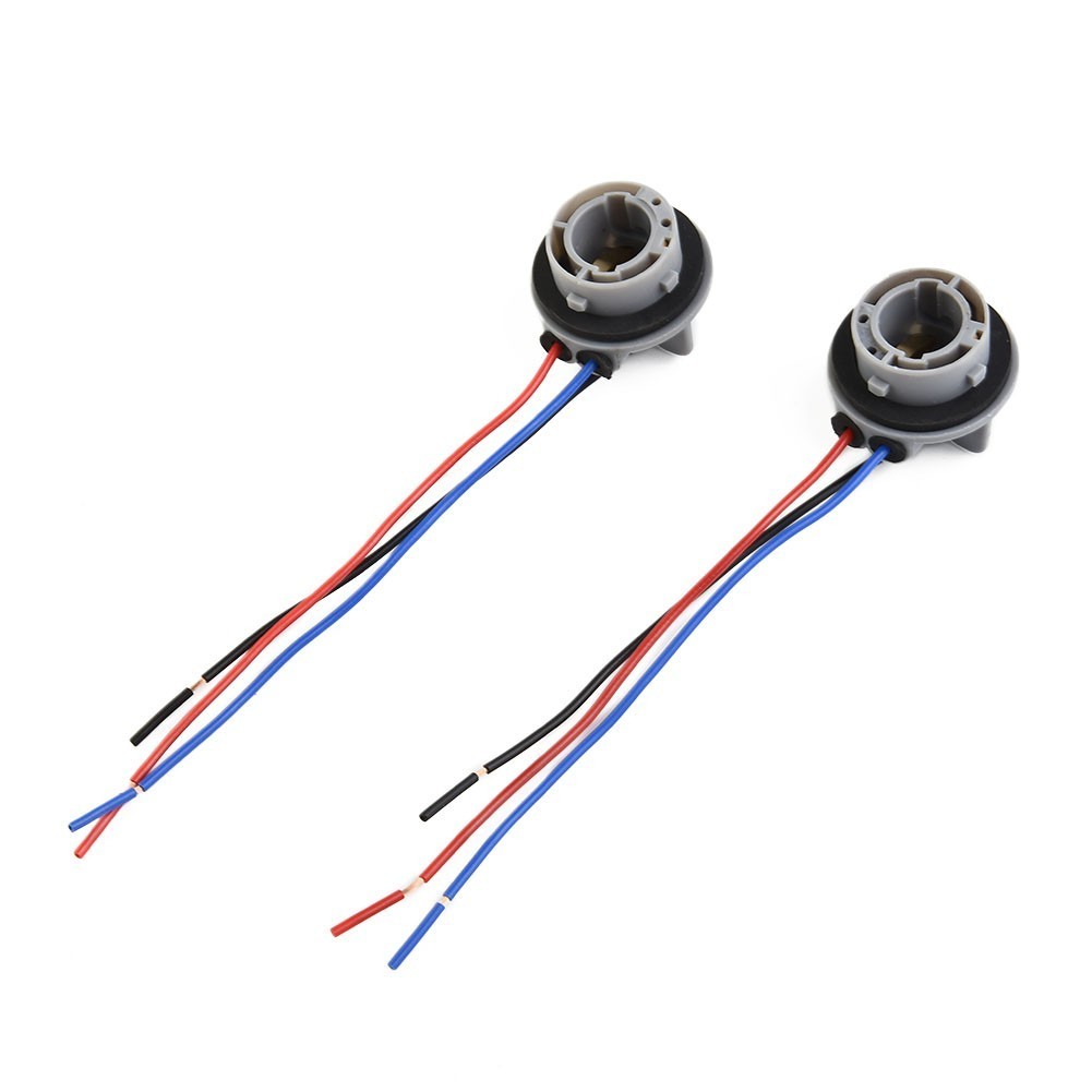 [COD]-2PCS 1157 Bulb Socket BAY15D Socket P21/5W Adapter Brake Light ...