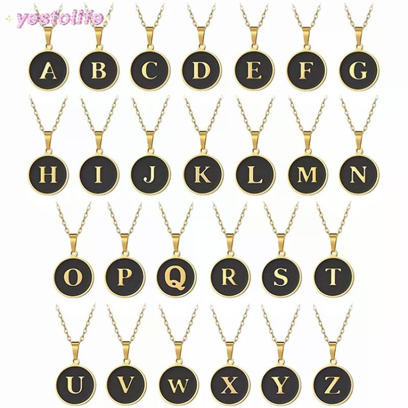 [Y] Letter Necklace 26 Letter Necklace Alloy Clavicle Chain Simple ...