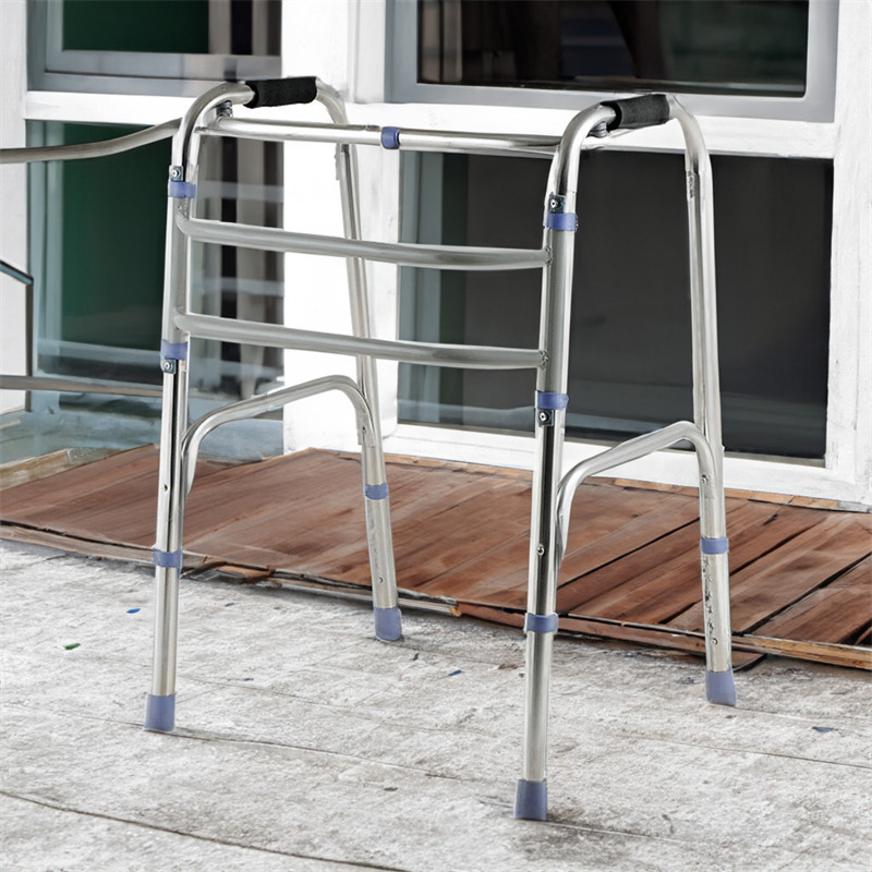 Elderly Stainless Steel Folding Torque Walker Crutches Four-corner ...