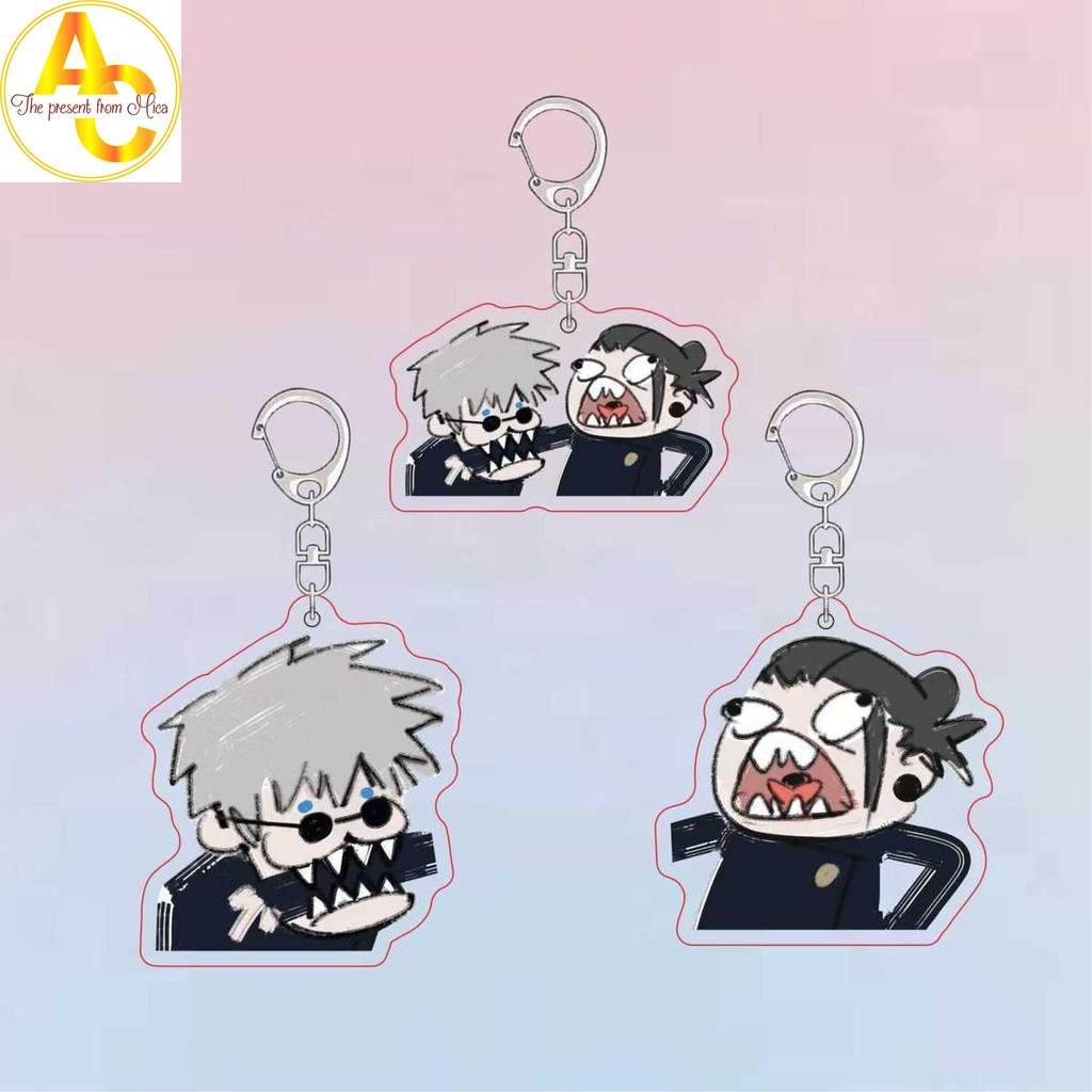 Keychain, Standee Model Anime Jujutsu Kaisen Geto Suguru Satoru Gojo ...