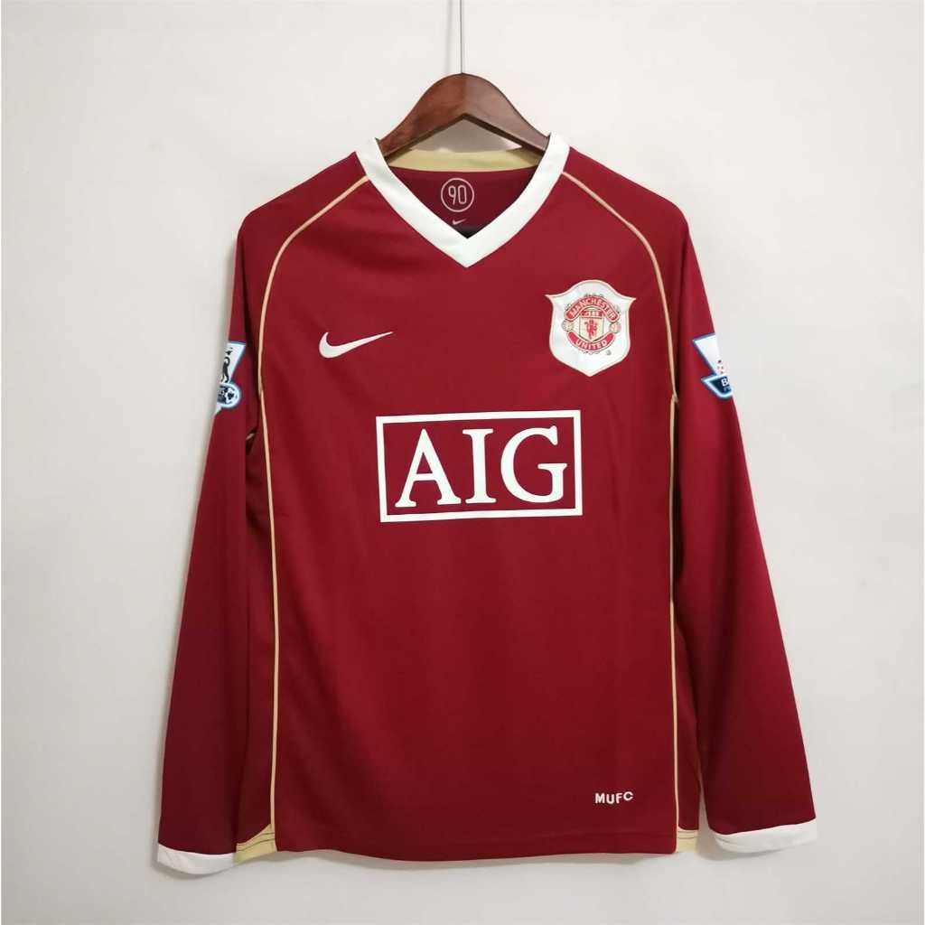 06-07 Manchester United Home Long Sleeve High Quality Personalized ...