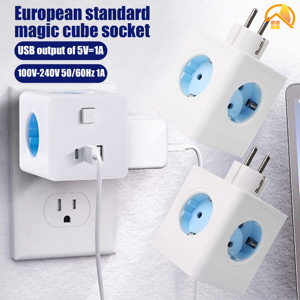 EU Standard Universal Compatibility Travel Wireless Plug Board - One To ...