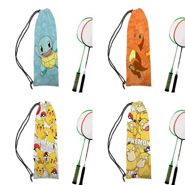 New Pokémon series anime badminton racket bag bundle mouth sports ...