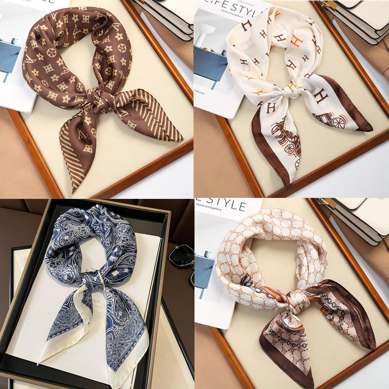 70cm Retro Silk Scarf Streamer Casual Style Decorative Scarf Simulation ...