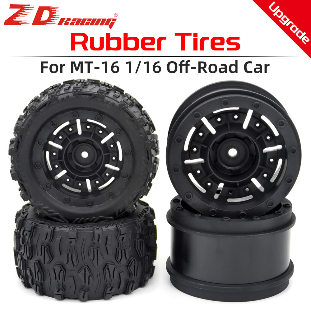 ZD Racing RC Car Rubber Tires 12mm Drive Hex Rubber 84mm Outer Diameter ...