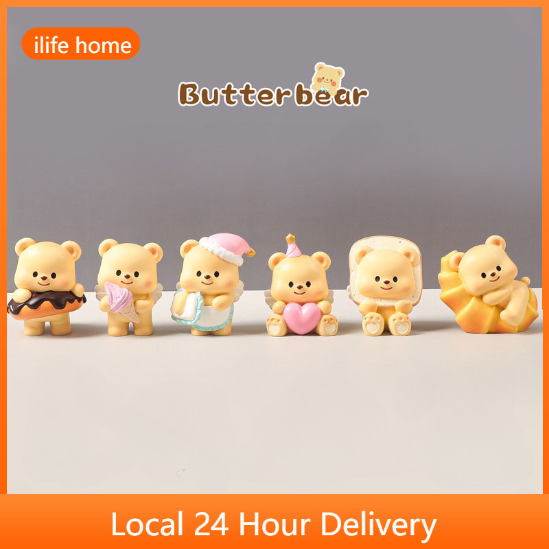 Shipping from Manila 6Pcs/Set Butter Bear Lovely Action Figure Anime ...
