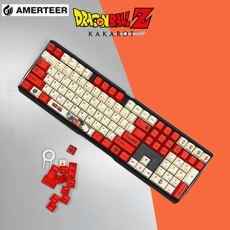 125 keys Dragon Ball themed keycap set Cherry high PBT material ...