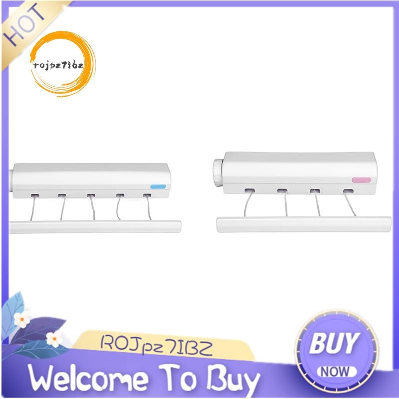 Retractable Clothesline Telescopic Indoor Outdoor Wall Mounted Clothes ...