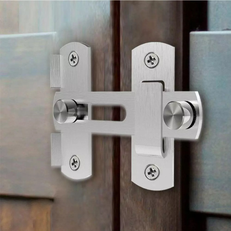 Security Safety Bolt Buckle Lock Hasp Degree Stainless Steel Metal Door ...