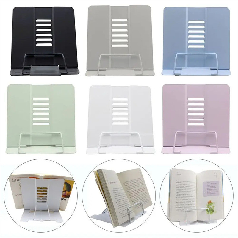 Metal Desk Book Reading Stand Adjustable Recipe Documents Holder ...