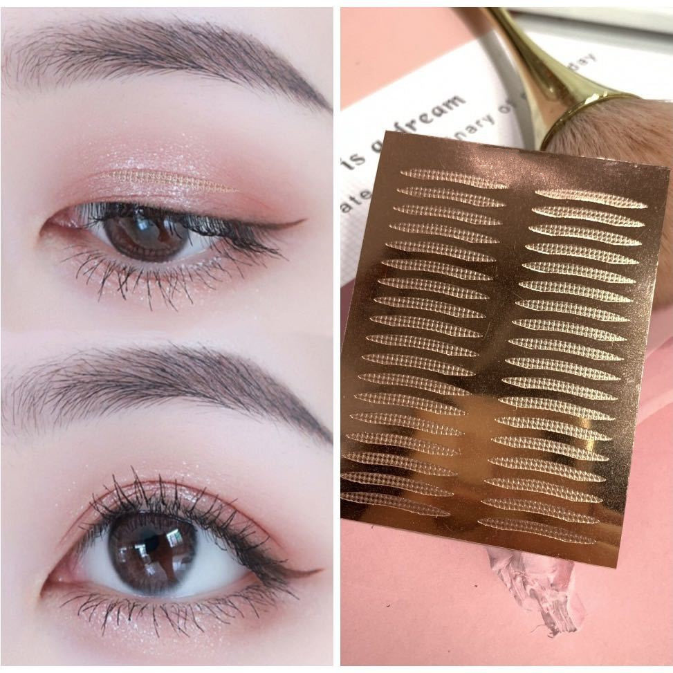 Double Eyelid Stickers Swollen Foaming Eye Lace Invisible Natural Non ...