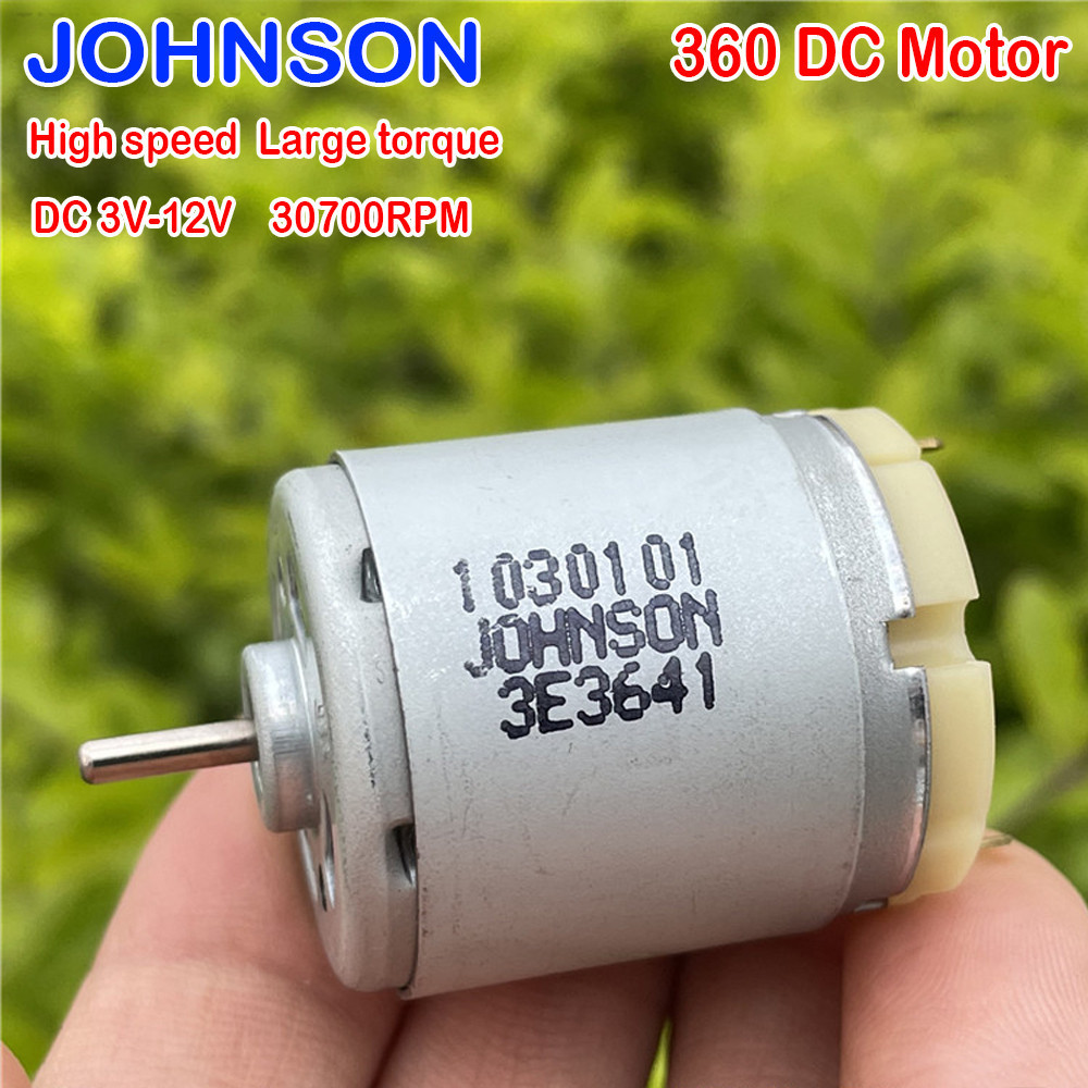 ♥360 Motor JOHNSON 30700RPM DC 3V-12V 6V 7.2V 9V Volt Carbon Brush High ...