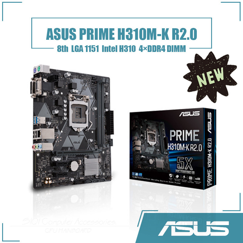 [NEW] ASUS PRIME H310M-K R2.0 Motherboard 2xDDR4 DIMM LGA 1151 Intel H310 Micro ATX 32GB 8th ...