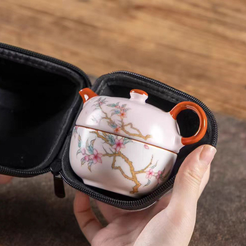 Tea Set Tea Pot Set Travel Tea Set portable tea set Powder Ceramic Tea ...