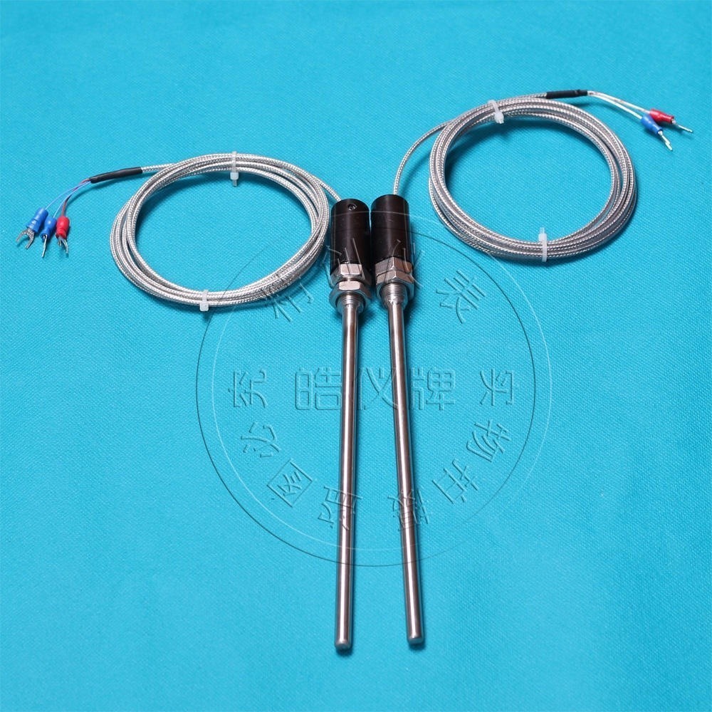 ♒Temperature sensor thermal resistance PT100 rod type stainless steel ...