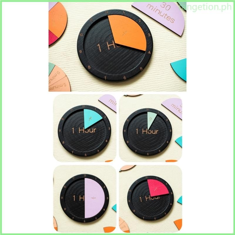RAN Fraction Circles Digital Clock Fraction Board Kids Educational Toy ...