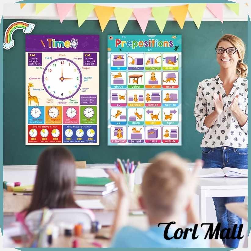 16pcs$O~Educational!TL.Preschool)CG}Posters>C}Charts>r}For>n ...
