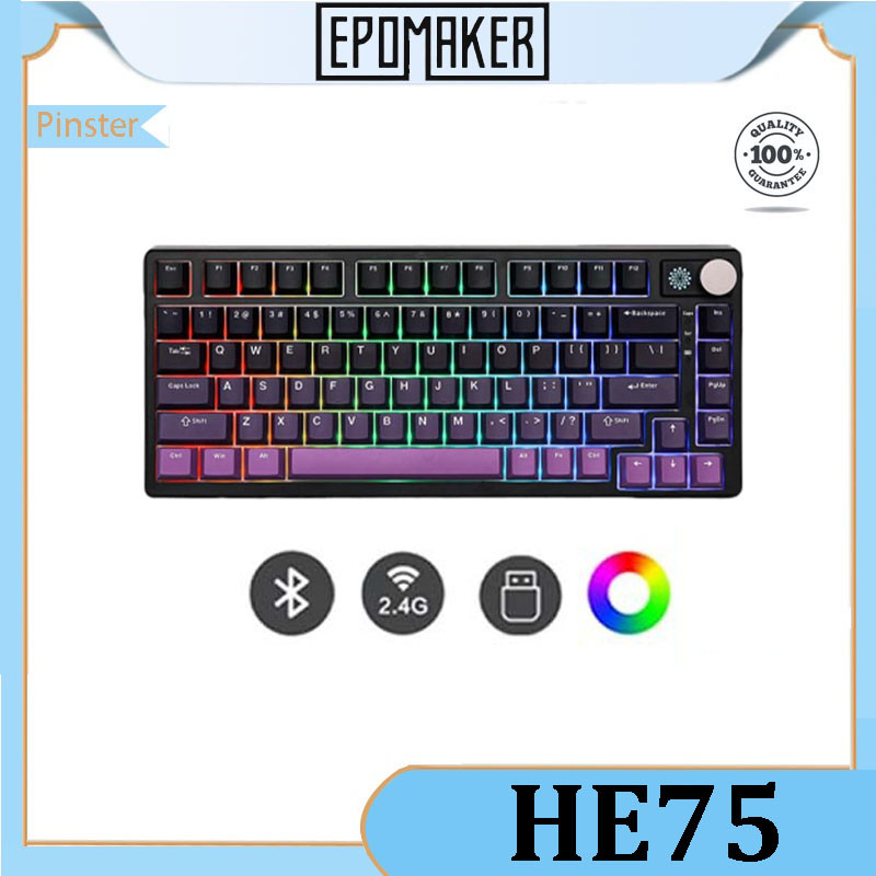 EPOMAKER HE75 three mode e-sports magnetic axis keyboard, GASKET ...