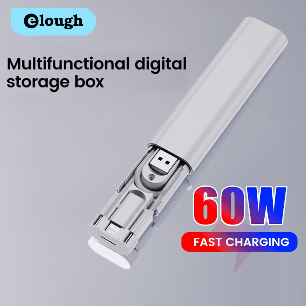 Elough PD60W Multi-Functional Data Cable Storage Box With Multiple ...