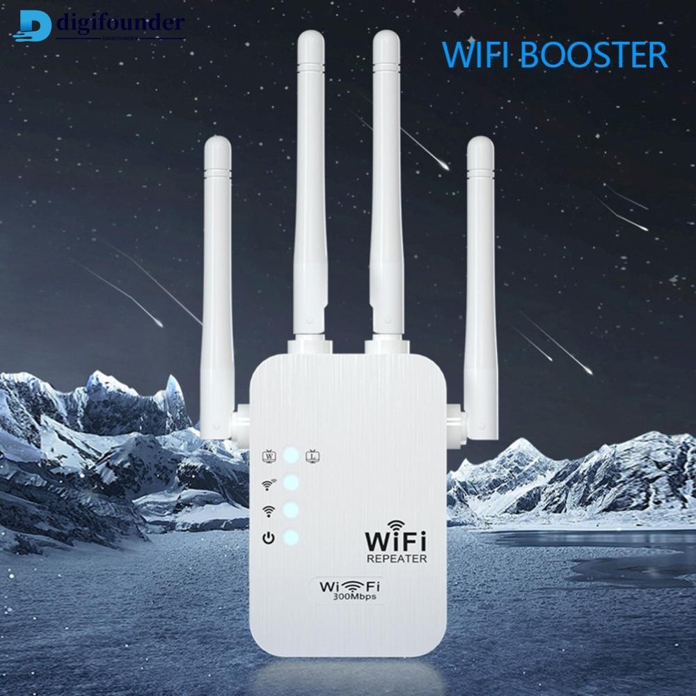 DIGIFOUNDER 2.4G WiFi Repeater 300Mbps 1200Mbps Dual-Band Repetidor of Signal Booster WIFI ...